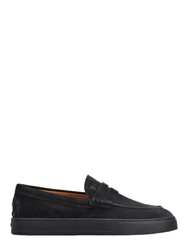 TOD'S Slip-on Loafers With Stamped Monogram - Blue
