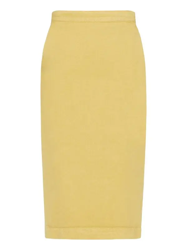Max Mara High Waisted Midi Skirt - Mustard Yellow