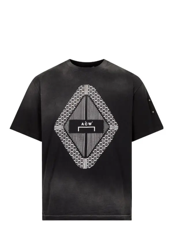 A-COLD-WALL* Gradient Logo Printed Crewneck T-shirt - Black