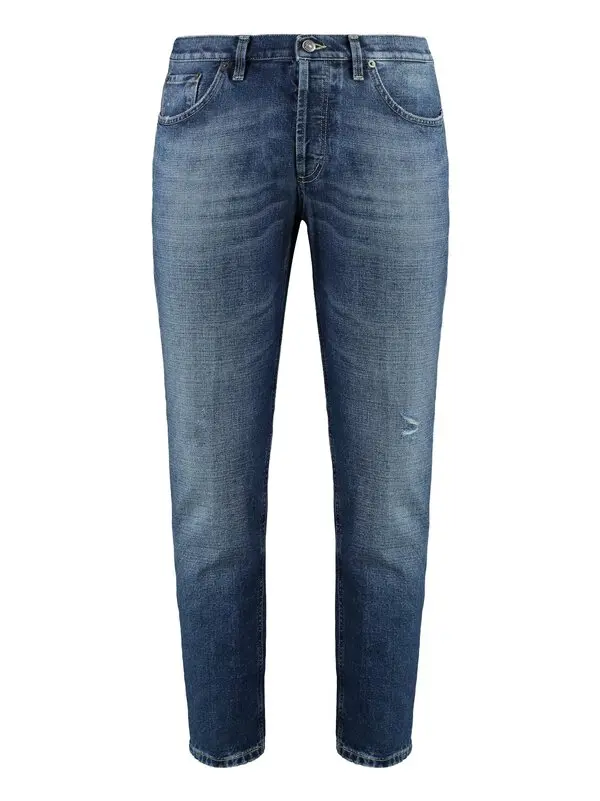 DONDUP Brighton 5 Pocket Straight Jeans - Blue
