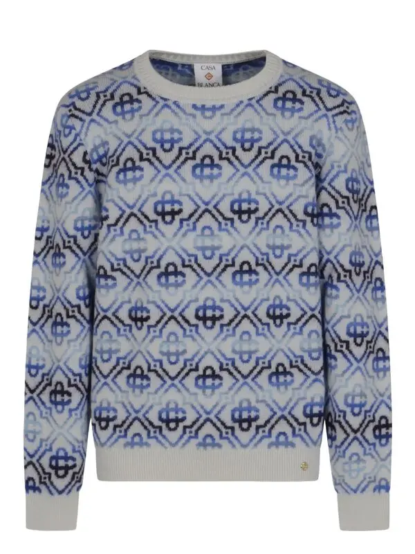 Casablanca Monogram Knit Jumper - Gray