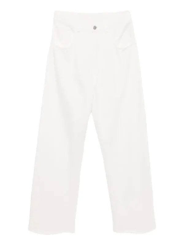 MAISON MARGIELA Straight Leg Belt Loops Slacks - White