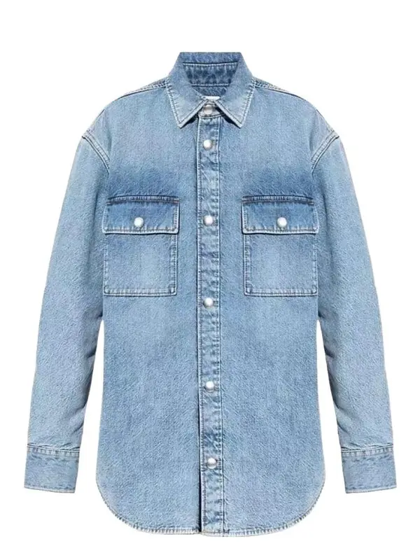Bottega Veneta Vintage Medium Indigo Denim Shirt - Blue