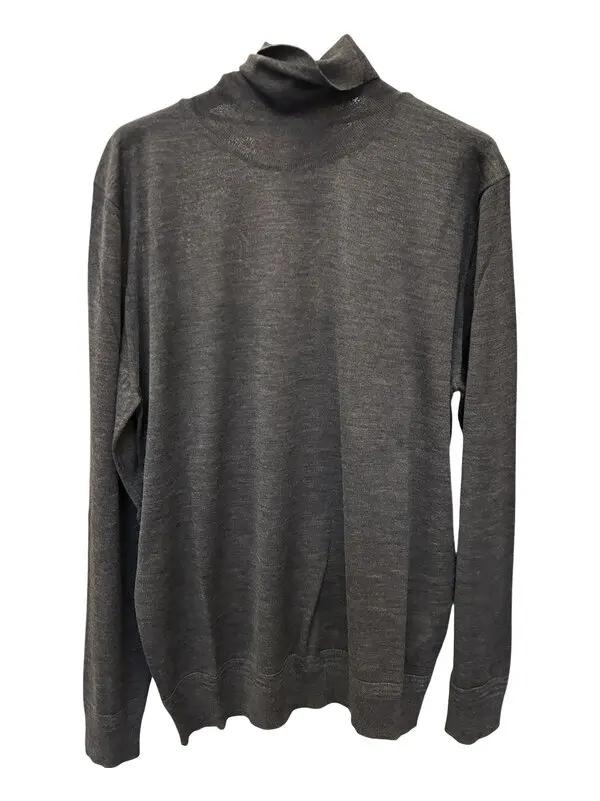 Barena Venezia Long Sleeve Ribbed Knit Turtleneck Sweater - Black
