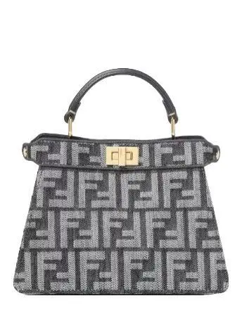 Fendi Peekaboo Iseeu Petite Monogram Tote Bag - Blue