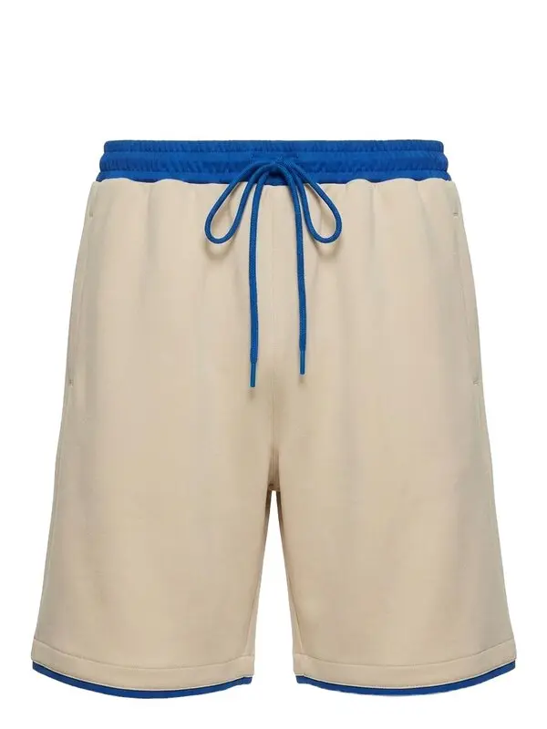 Gucci Web Drawstring Shorts With Contrast Piping - Nude