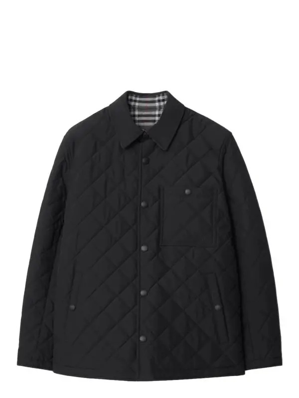 Burberry Reversible Quilted Jacket - Black/dark Charcoal
