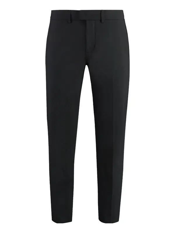 DONDUP Pablo Wool Blend Slim Fit Trousers - Black
