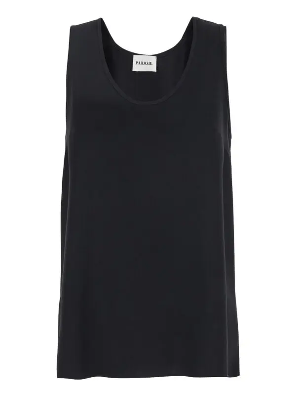 P.a.r.o.s.h Crewneck Sleeveless Tank Top - Black