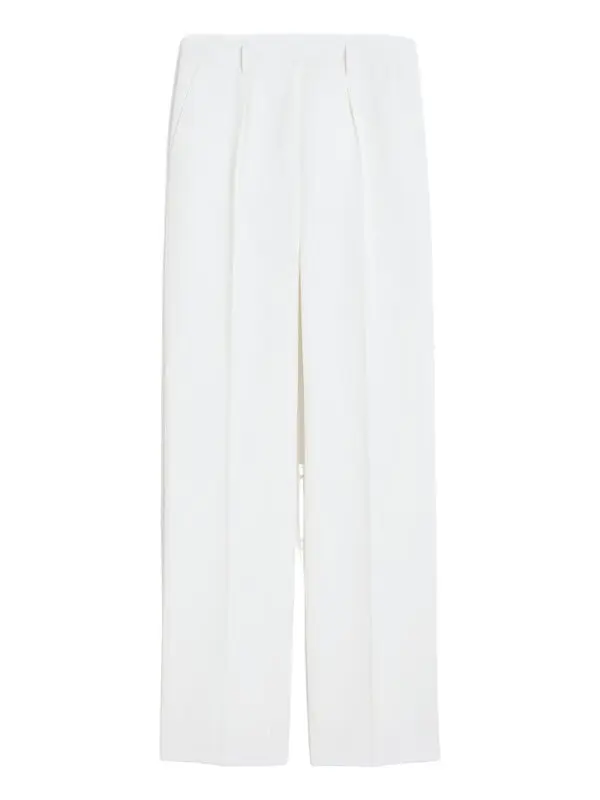 Max Mara Pleat Detailed Wide-leg Trousers - White