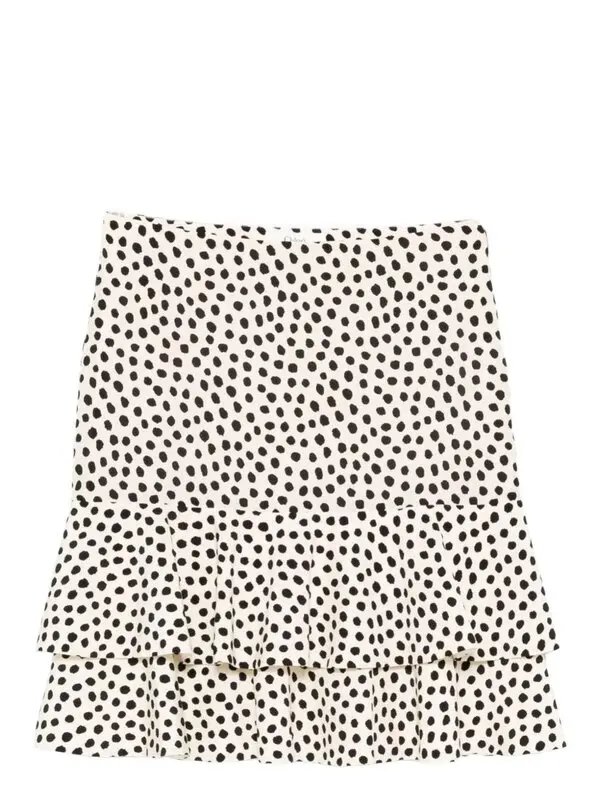 Chloé All-over Printed Ruffled Skirt - White