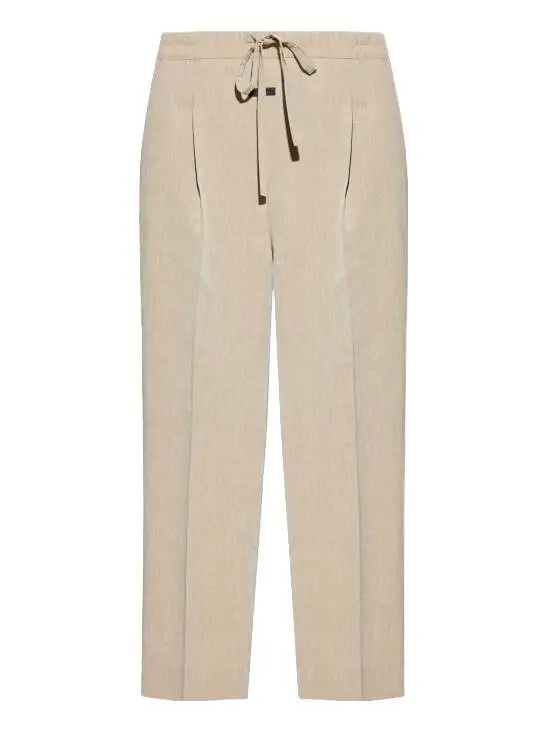 Fear Of God Pleat-detailed Drawstring Trousers - Beige