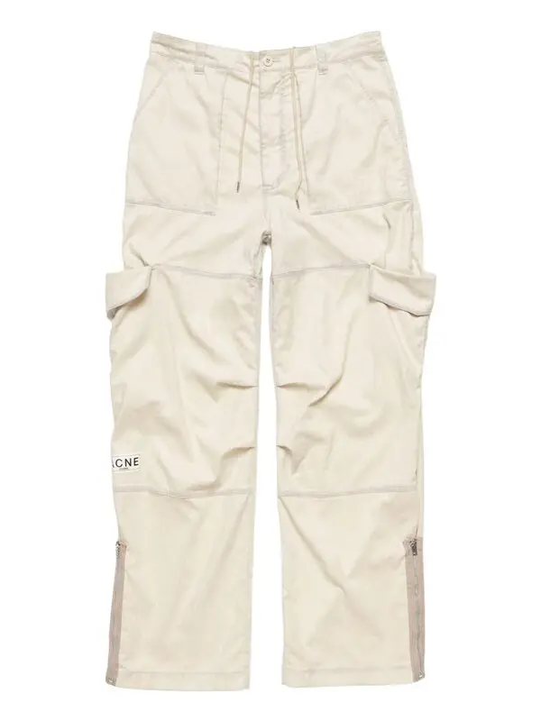 Acne Studios Logo Patch Cargo Trousers - Light Brown