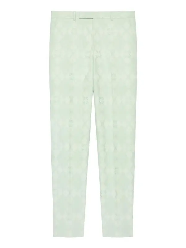 Givenchy Straight-leg Jacquard Trousers - Aqua