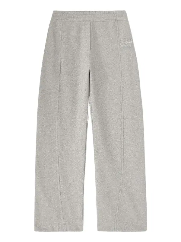 GANNI Logo Embroidered Sweatpants - Grey