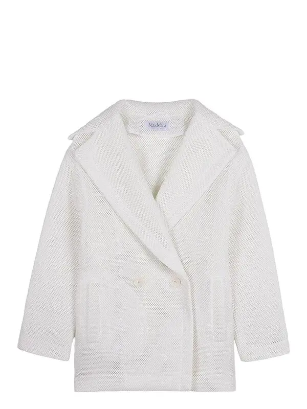 Max Mara Double-breasted Long-sleeved Jacket - White