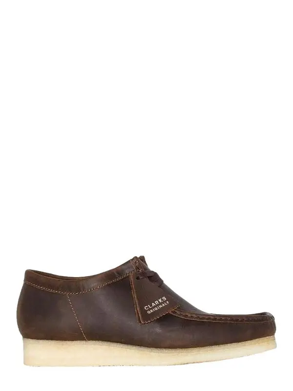 Clarks Wallabee Square Toe Lace-up Shoes - Brown