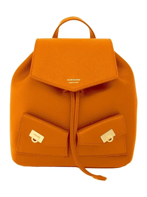 FERRAGAMO Minimochila Multipocket Backpack - Turmeric