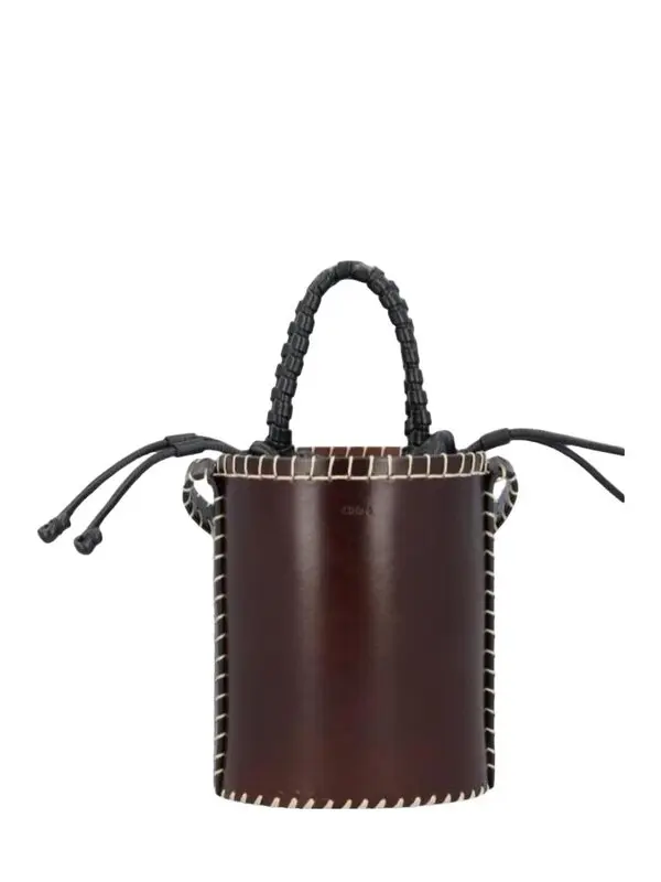 Chloé Contrast-stitch Bucket Bag - Black