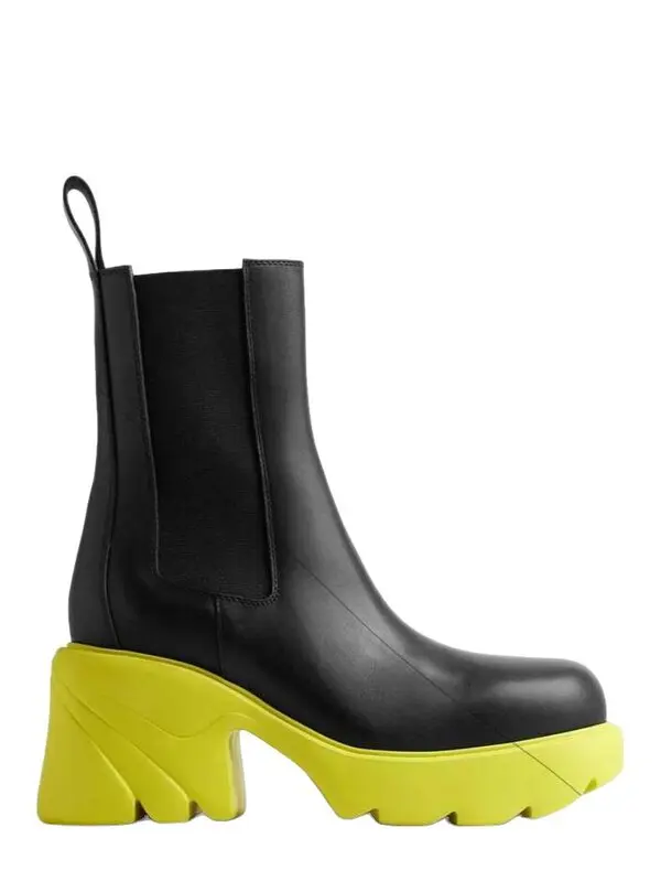 Bottega Veneta Flash 95mm Chelsea Boots - Black/kiwi Green