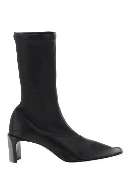 JIL SANDER Square-toe Ankle Boots - Black