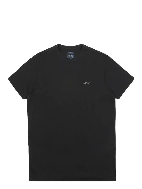 Emporio Armani Round Collar Logo T-shirt - Black