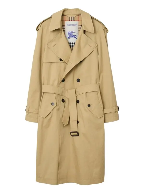 Burberry Double Breasted Belted Trench Coat - Hamper