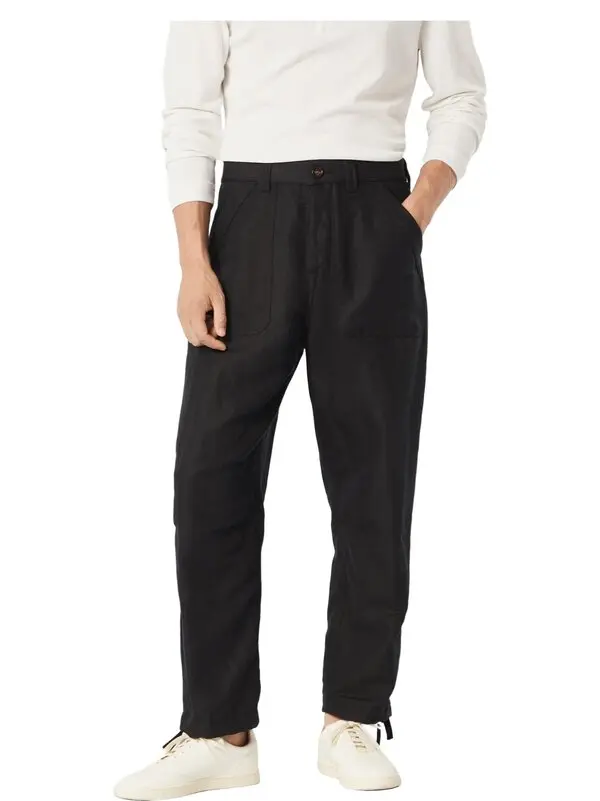 Brunello Cucinelli Tapered-leg Trousers With Drawstring Hem - Black