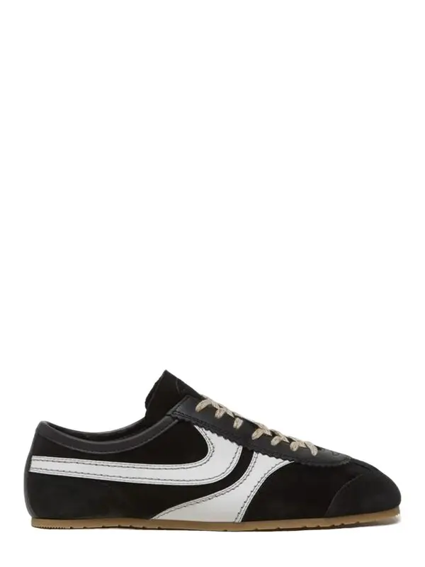 Dries Van Noten Contrast Panel Low-top Sneakers - Black
