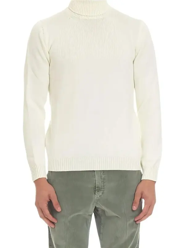 ROBERTO COLLINA High Neck Long Sleeve Sweater - White