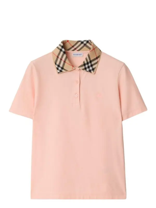 Burberry Checked Collar Polo Shirt - Bouquet