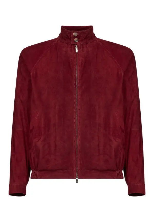 Brunello Cucinelli Stand Collar Unlined Jacket - Red