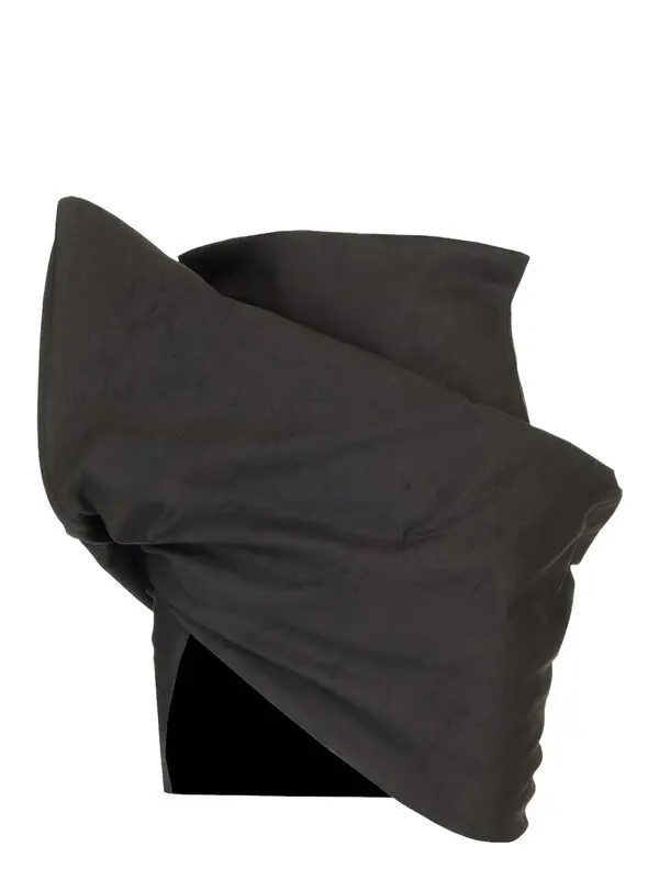 Rick Owens Sleeveless Asymmetrical Top With Back Zip Closure - Black