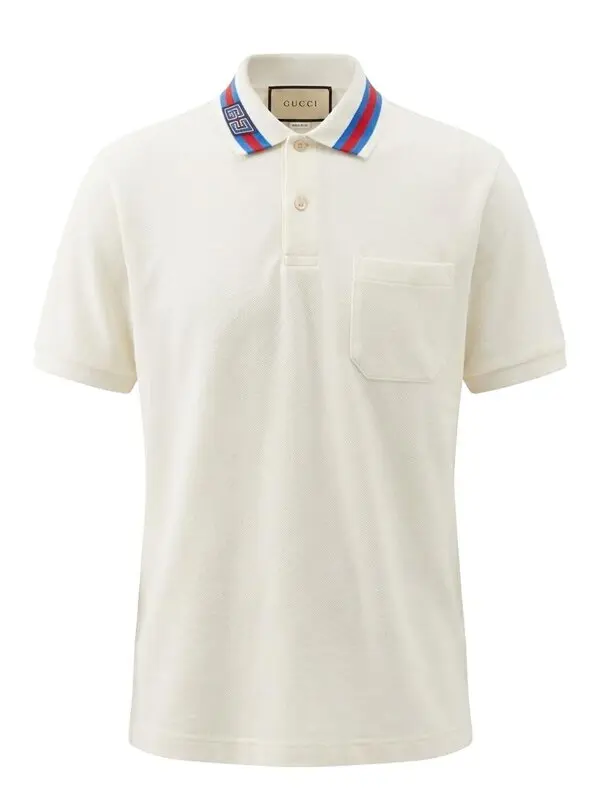 Gucci Gg Cotton Polo Shirt - Off White