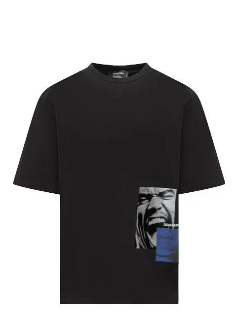Dsquared2 Graphic-print Crewneck T-shirt - Black