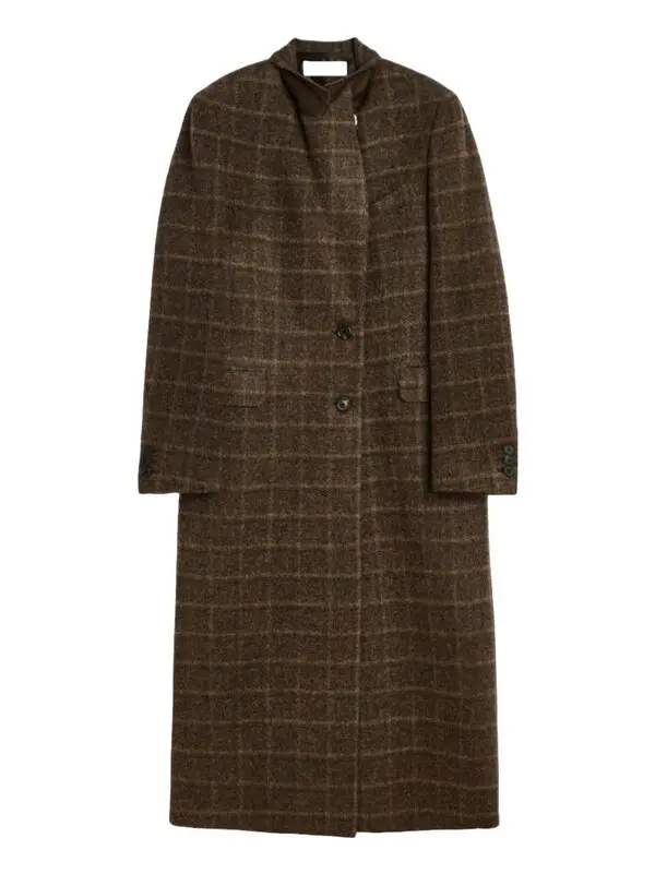 Our Legacy Checked Single-breasted Coat - Black