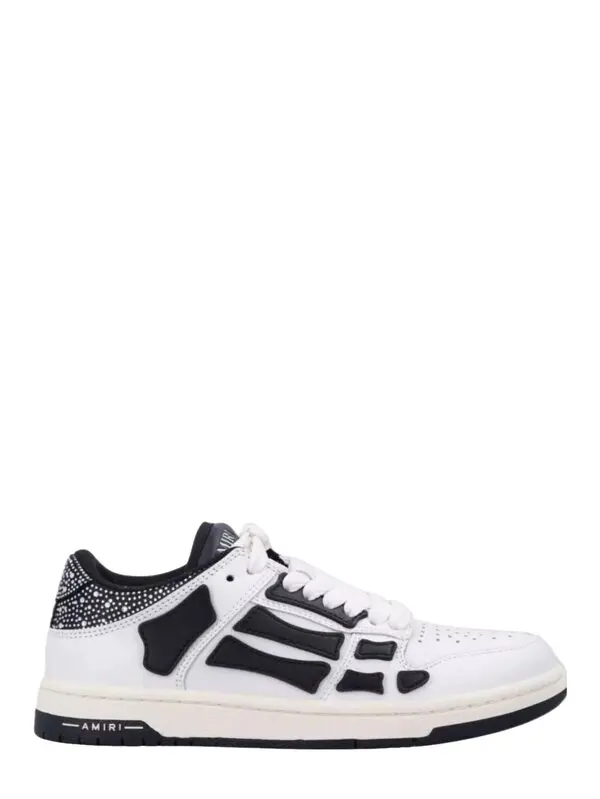 Amiri Skeleton Embellished Low-top Trainers - Black/white