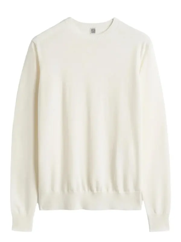 TOTEME Crew Neck Ribbed Top - White