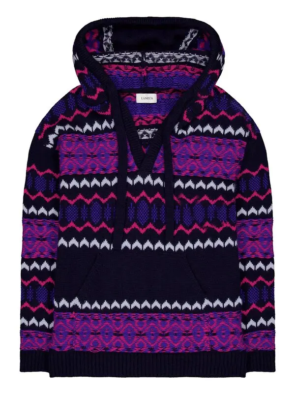 LANEUS Hooded Sweater - Blue