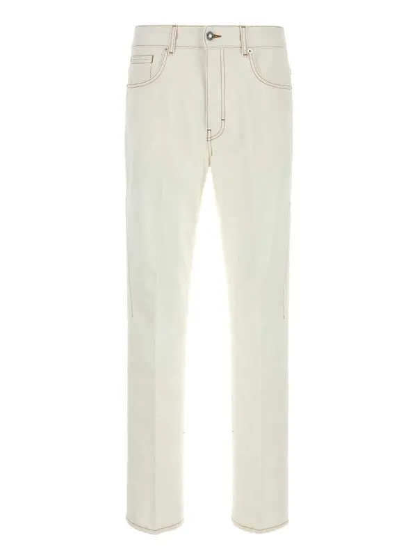 Givenchy Contrast Stitching Jeans - White