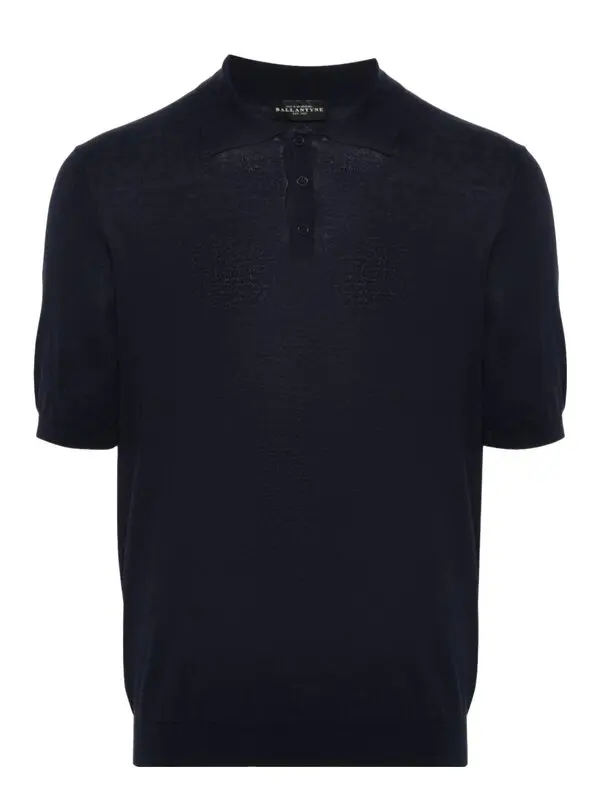 BALLANTYNE Button Detailed Short-sleeved Polo Shirt - Black
