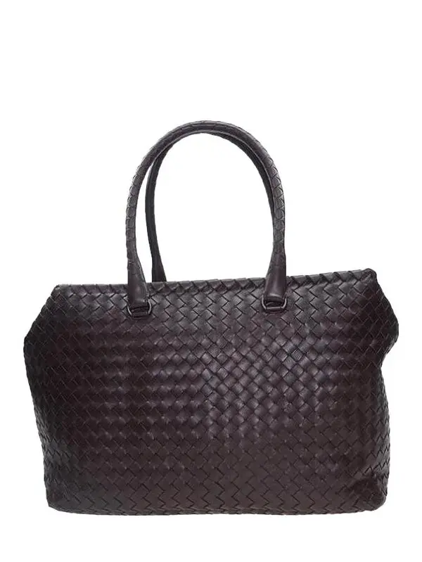 Bottega Veneta Woven Top Handle Bag - Black