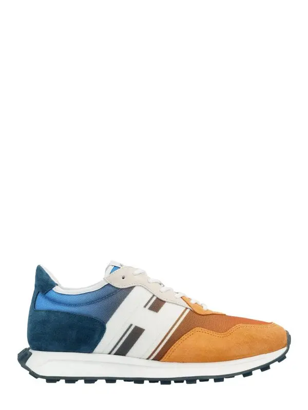 Hogan Round Toe Panelled Sneakers - White