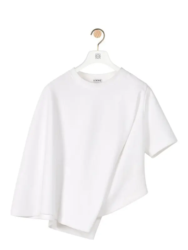 Loewe Asymmetrical Logo T-shirt - White