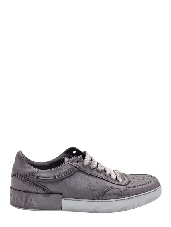 Dolce & Gabbana Logo Debossed Sneakers - Gray