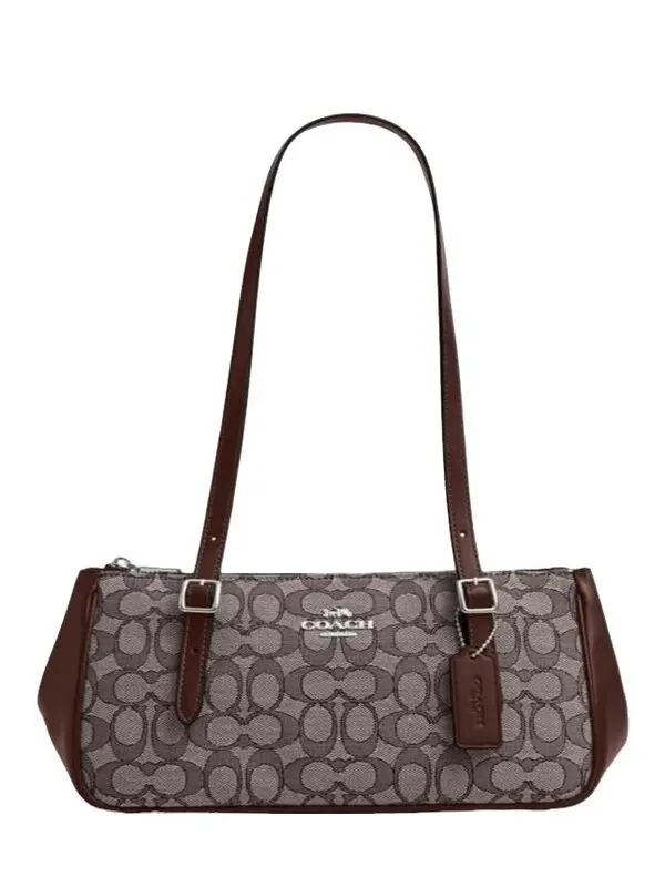 COACH Asher Shoulder Bag In Signature Jacquard - Silver/oak/maple
