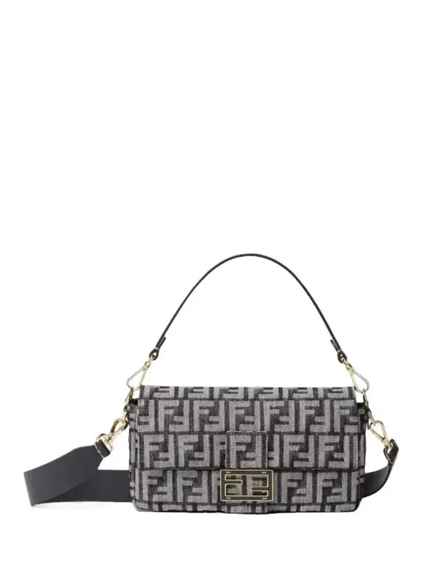 Fendi Jacquard Baguette Shoulder Bag - Blue
