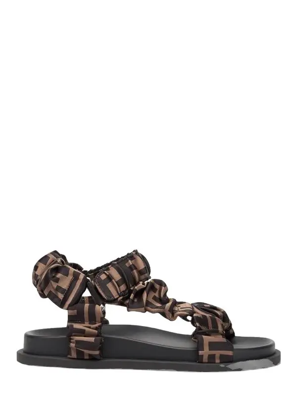 Fendi Ff Motif Sandals - Black