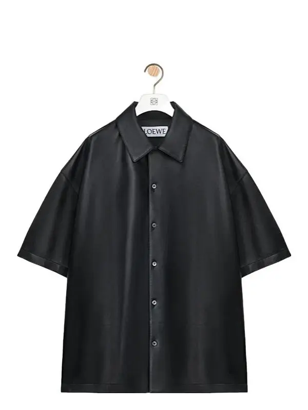 Loewe Anagram Logo Debossed Shirt - Black