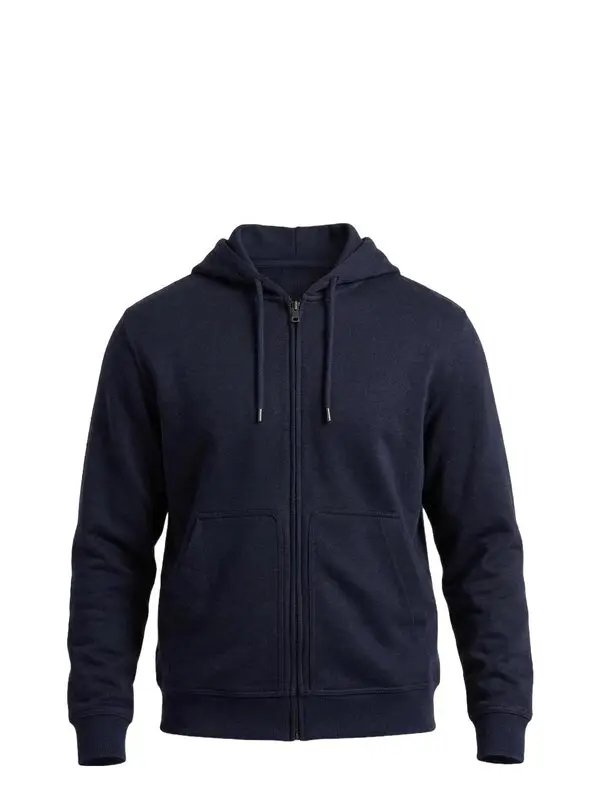 Brunello Cucinelli French Terry Hooded Sweatshirt - Navy Blue
